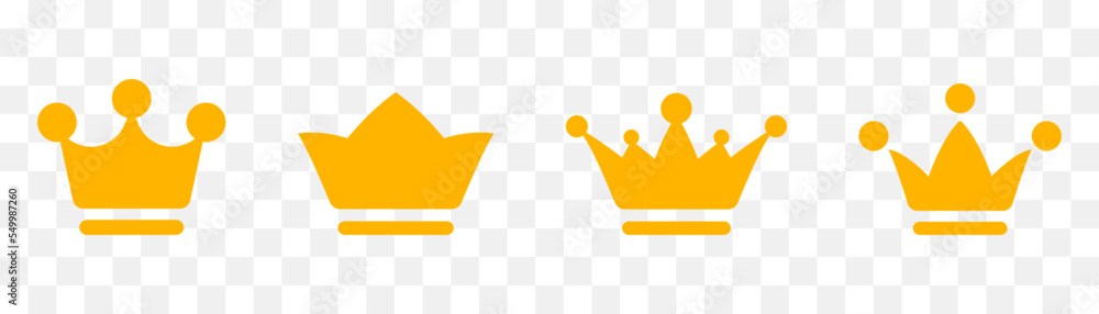Crown vector collection. Gold crown icon set. King emblem, royal ...