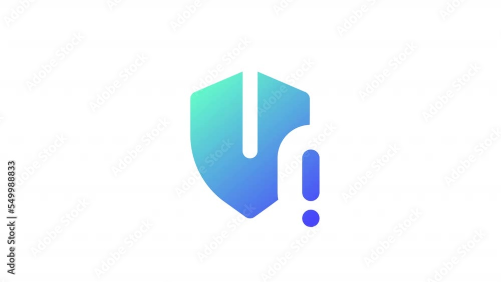 Vidéo Stock Animated safe issue gradient ui icon. Software problem. Seamless loop HD video with ...