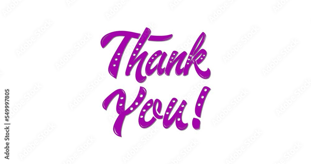 Thank You animation, is suitable for celebrations, wishes, events ...