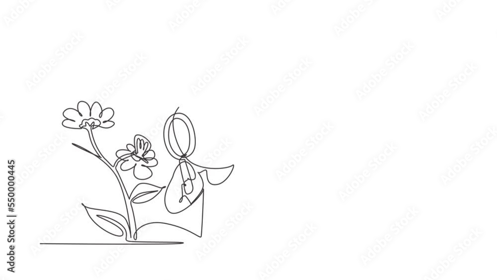 Self drawing animation of single one line draw little boy using ...