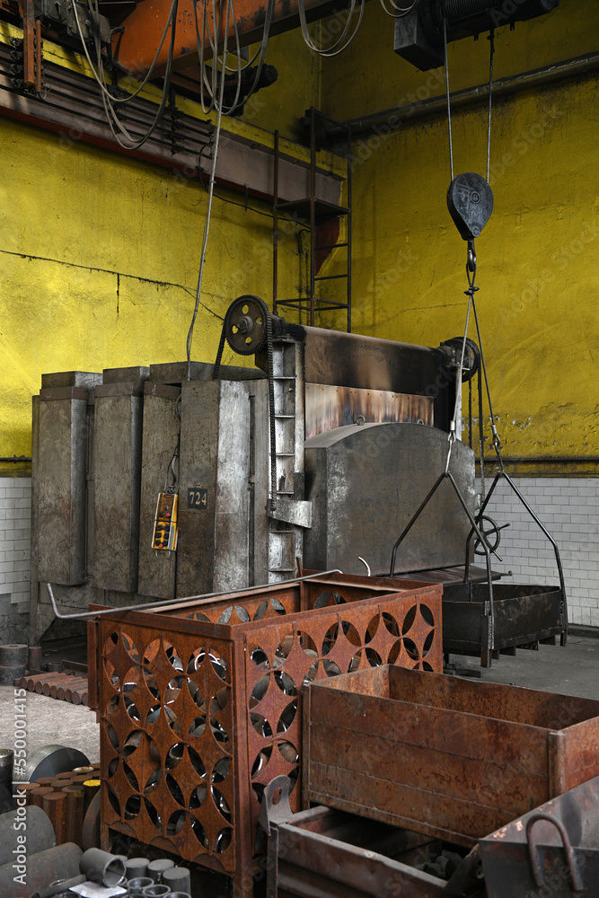 Interior Of A Metal Foundry Layout Of A Foundry With Steel Furnaces