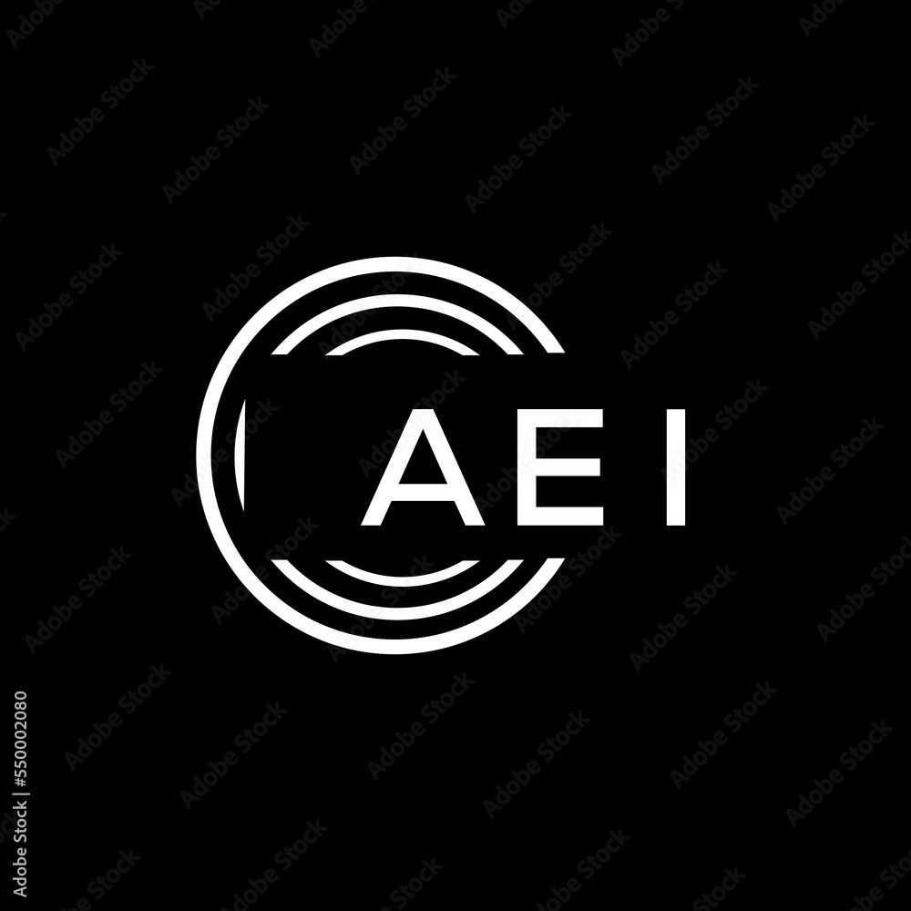 AEI Letter logo design template vector. AEI Technology abstract ...