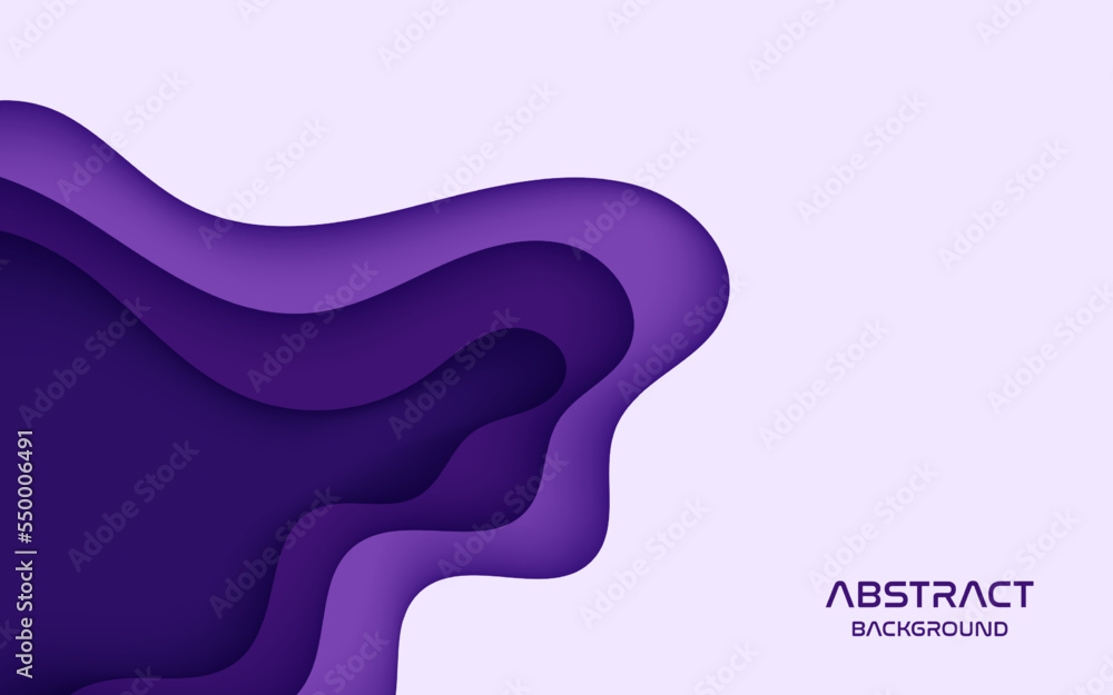 Multi layers purple texture 3D papercut layers in gradient vector ...