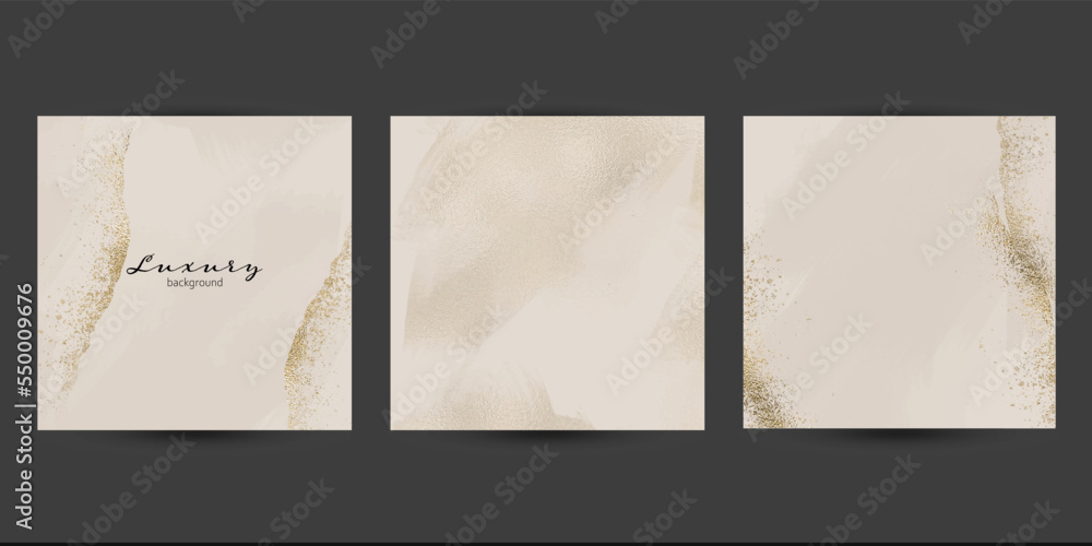light gold and beige square luxury vector background for Christmas, new ...