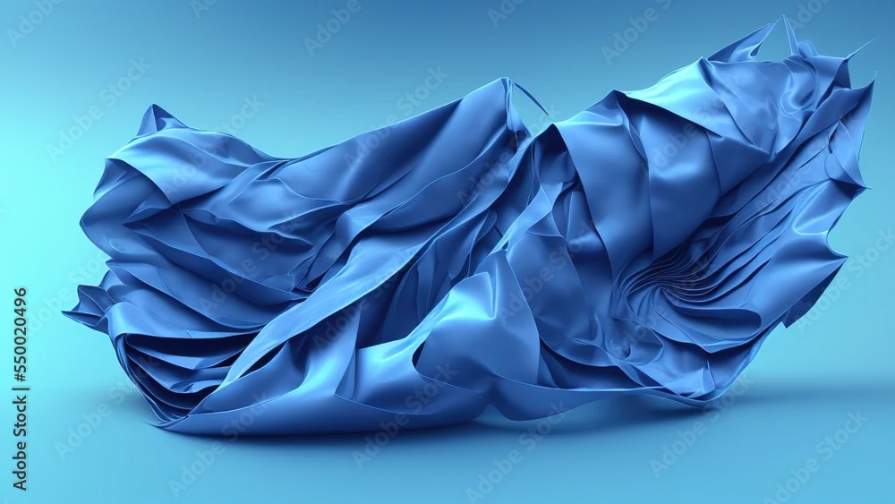 Abstract modern blue background with blue folded paper ribbon. Stock ...