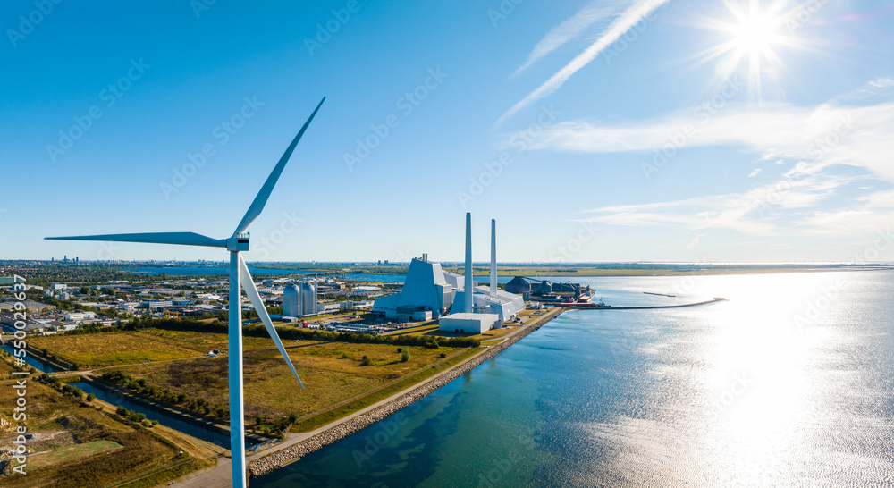 Aerial view of the Power station. One of the most beautiful and eco ...