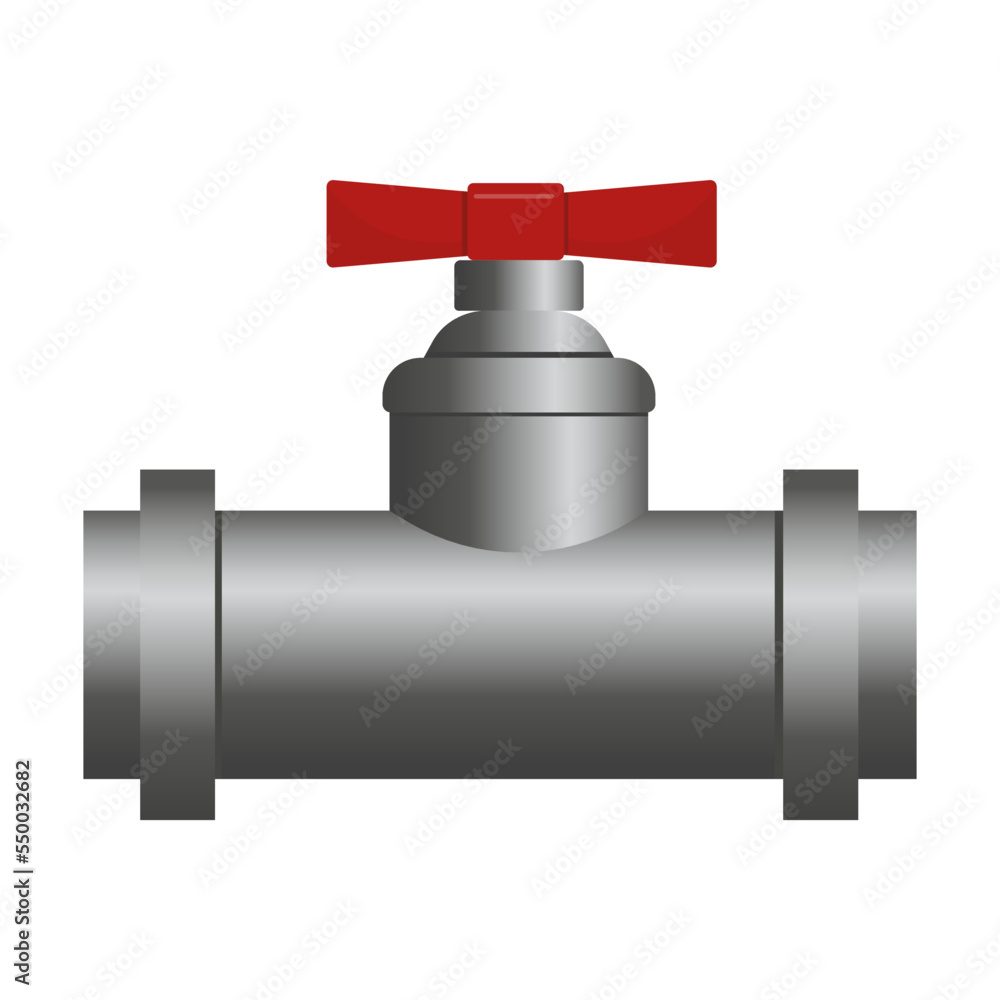 Steel pipe cartoon vector illustration. Isolated icons of metal ...