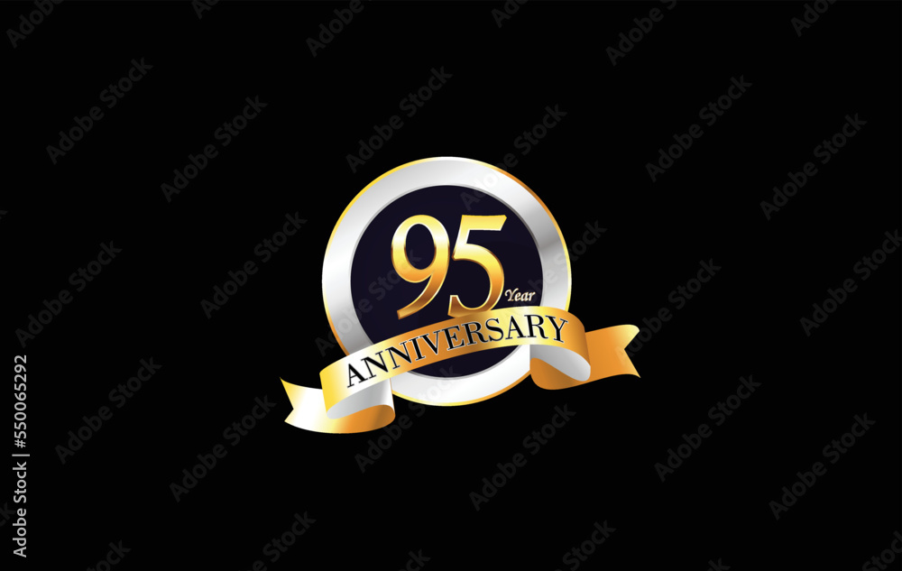 95 Year Anniversary celebration Vector Design. 95th Anniversary ...