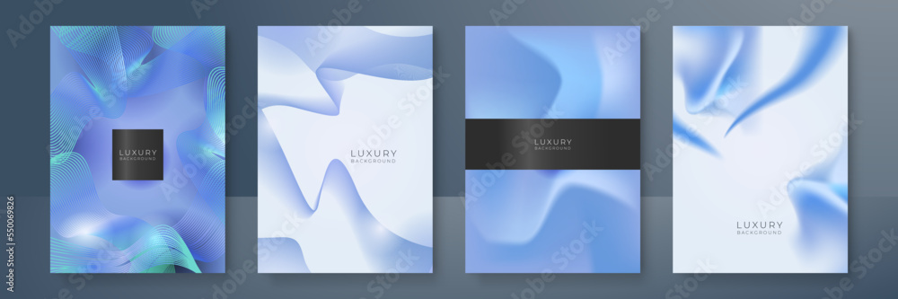 Photo & Art Print Modern cover design set in luxury blue line, Badr Warrior