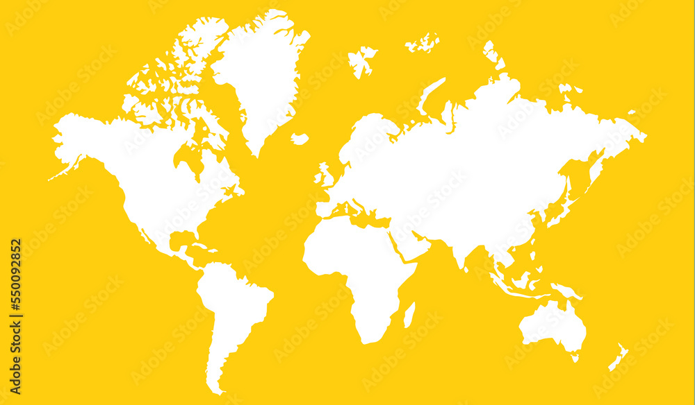 full world map with all continents Stock Illustration | Adobe Stock