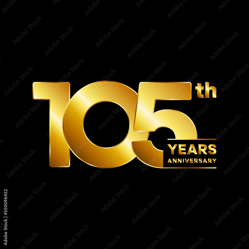 105th Anniversary. Anniversary Celebration Logo design, Logo Vector ...