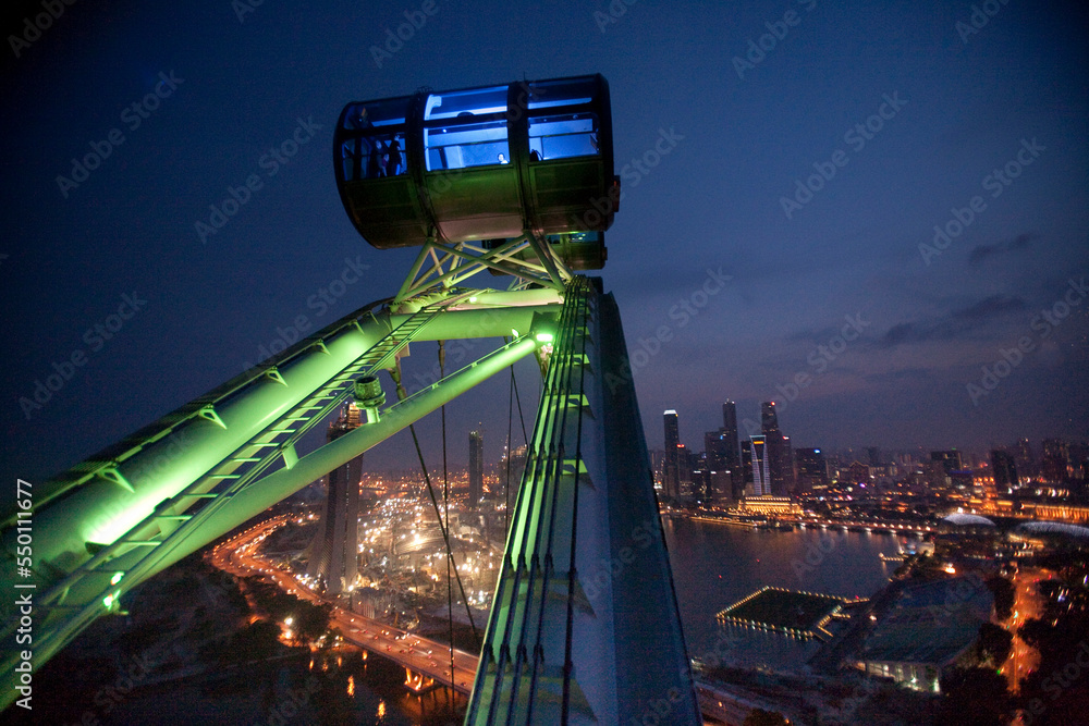 The Singapore Flyer, a 42 story high observation wheel, built to give ...