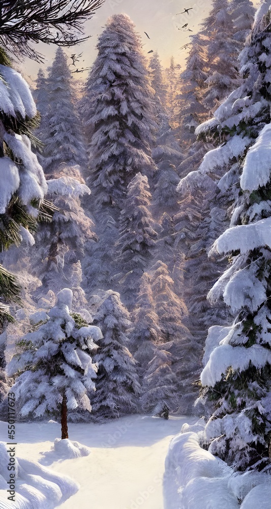 The forest is alive with the sound of crunching snow and howling wind ...