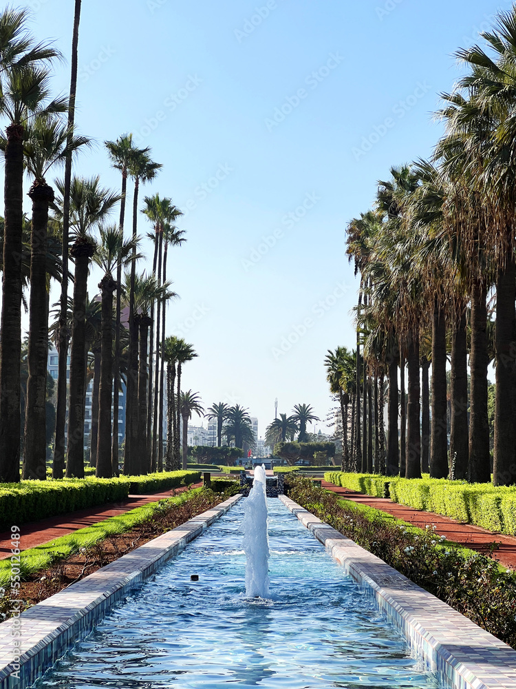 The Arab League Park, is an urban park in Casablanca, Morocco Stock ...