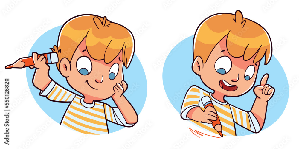 Boy wondered, searching for an answer. And Boy found solution. Template ...