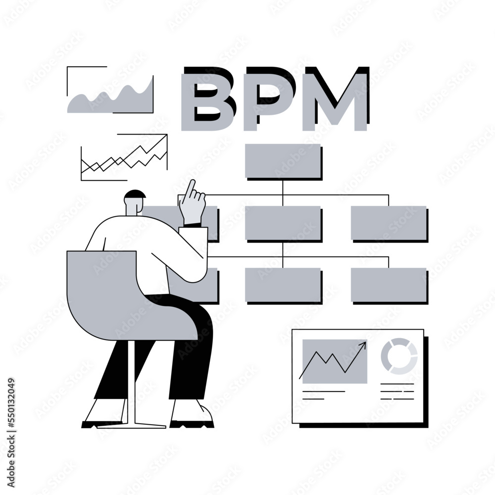 Business process management abstract concept vector illustration. BPM ...