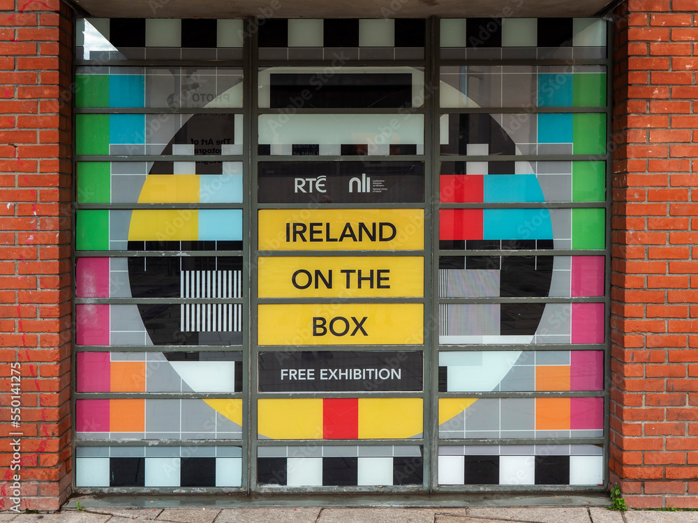 Dublin, Ireland 11.27.2022: Sign Irish TV on the box sign. Free ...