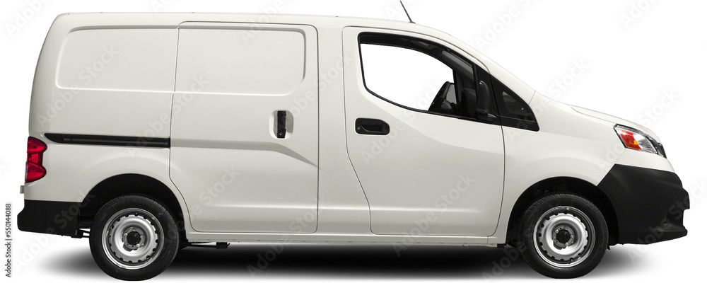 side view of van isolated on empty background for mockup Stock ...