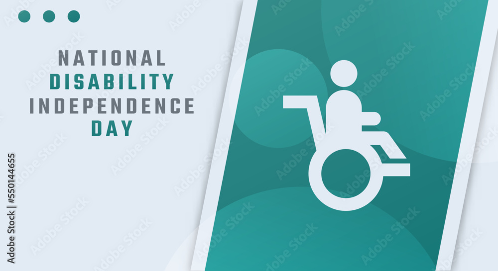 Happy National Disability Independence Day July Celebration Vector ...