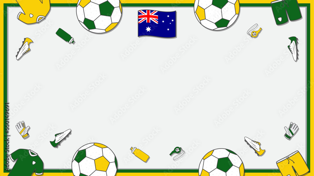 Football Background Design Template. Football Cartoon Vector ...