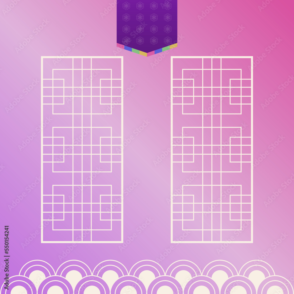 Vector illustration of Korean traditional pattern. Stock Vector | Adobe ...