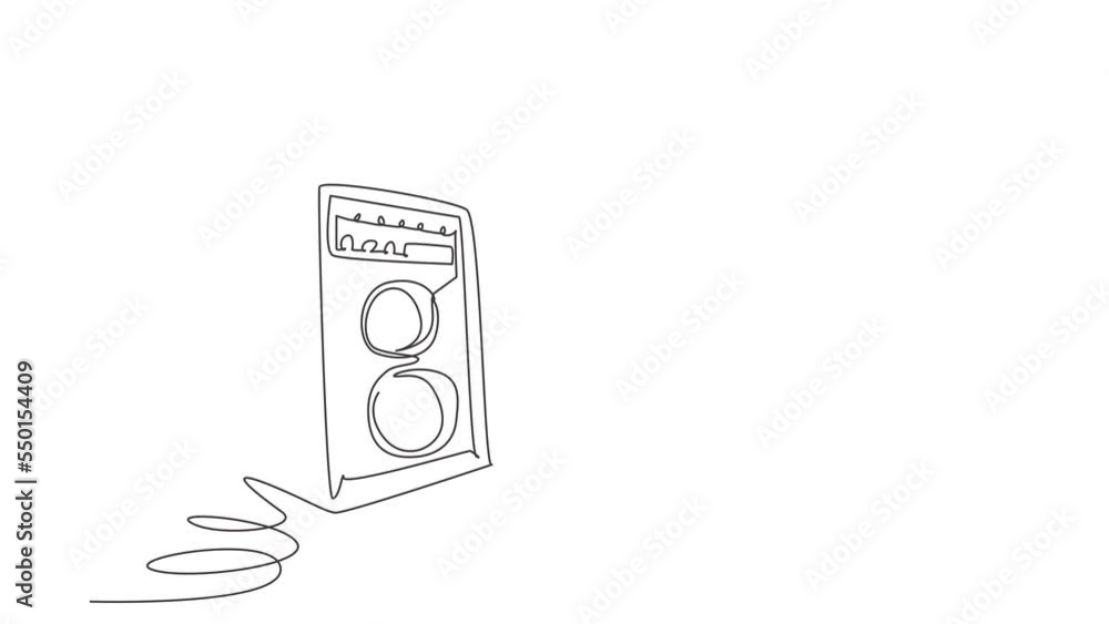 Animated self drawing of single continuous line draw Sound speaker in ...