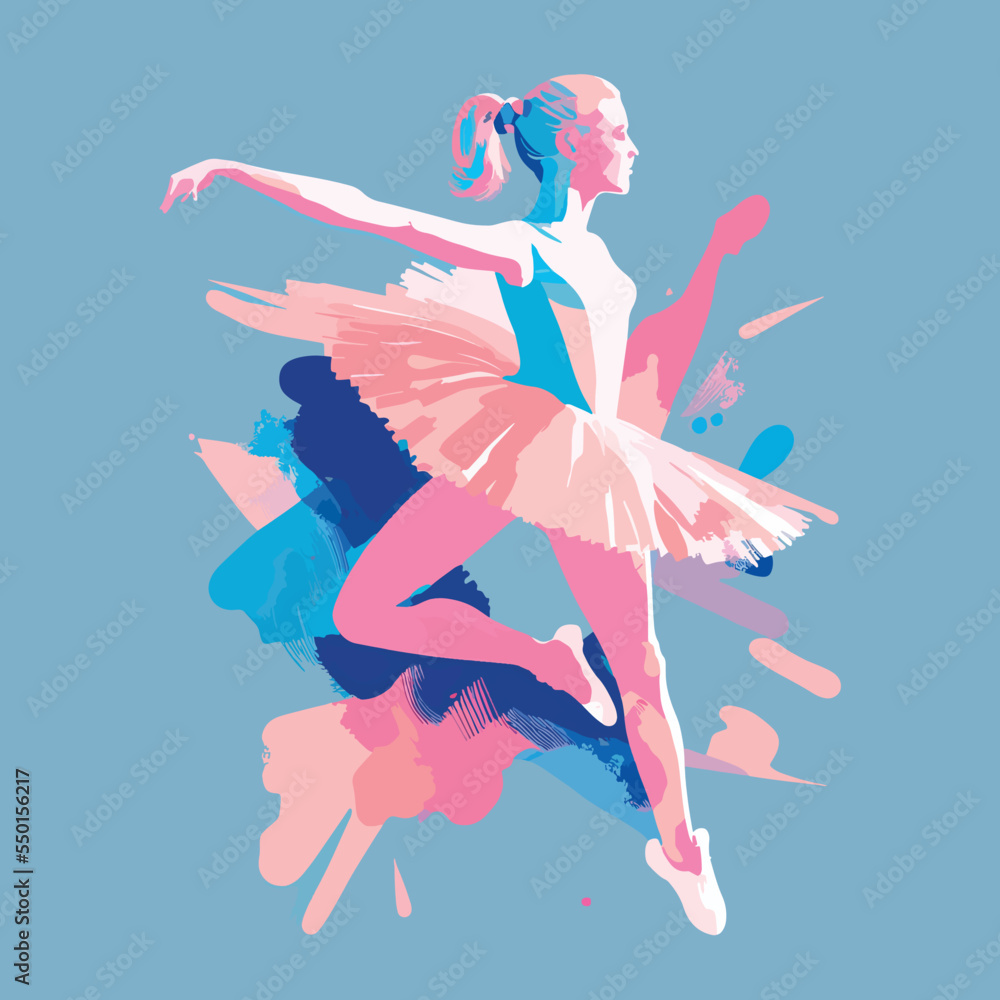 Girl dancer dancing learning dance routine in a studio of a dance ...