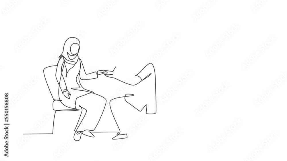 Animated Self Drawing Of Continuous Line Draw Arab Man Makes Marriage