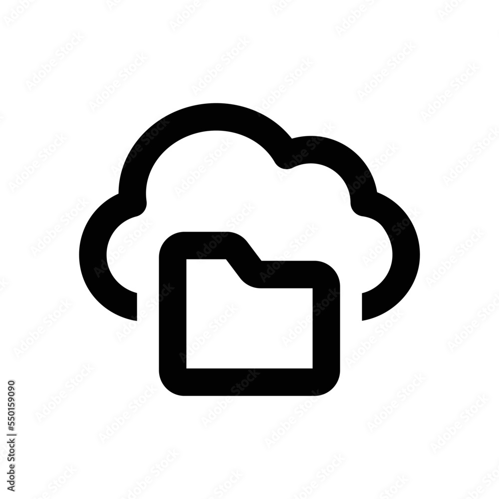 Cloud Folder icon - vector illustration . Cloud, Data, Storage, Folder ... Cloud Folder icon - vector illustration . Cloud, Data, Storage, Folder ...