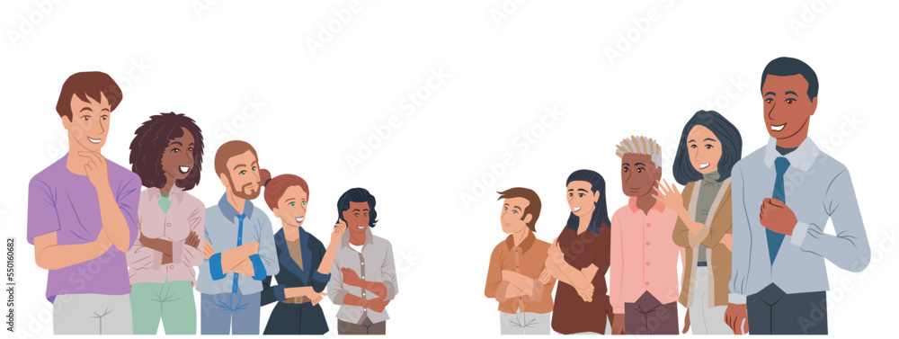 Two adult teams opposing competing groups rivalry concept. Healthy ...