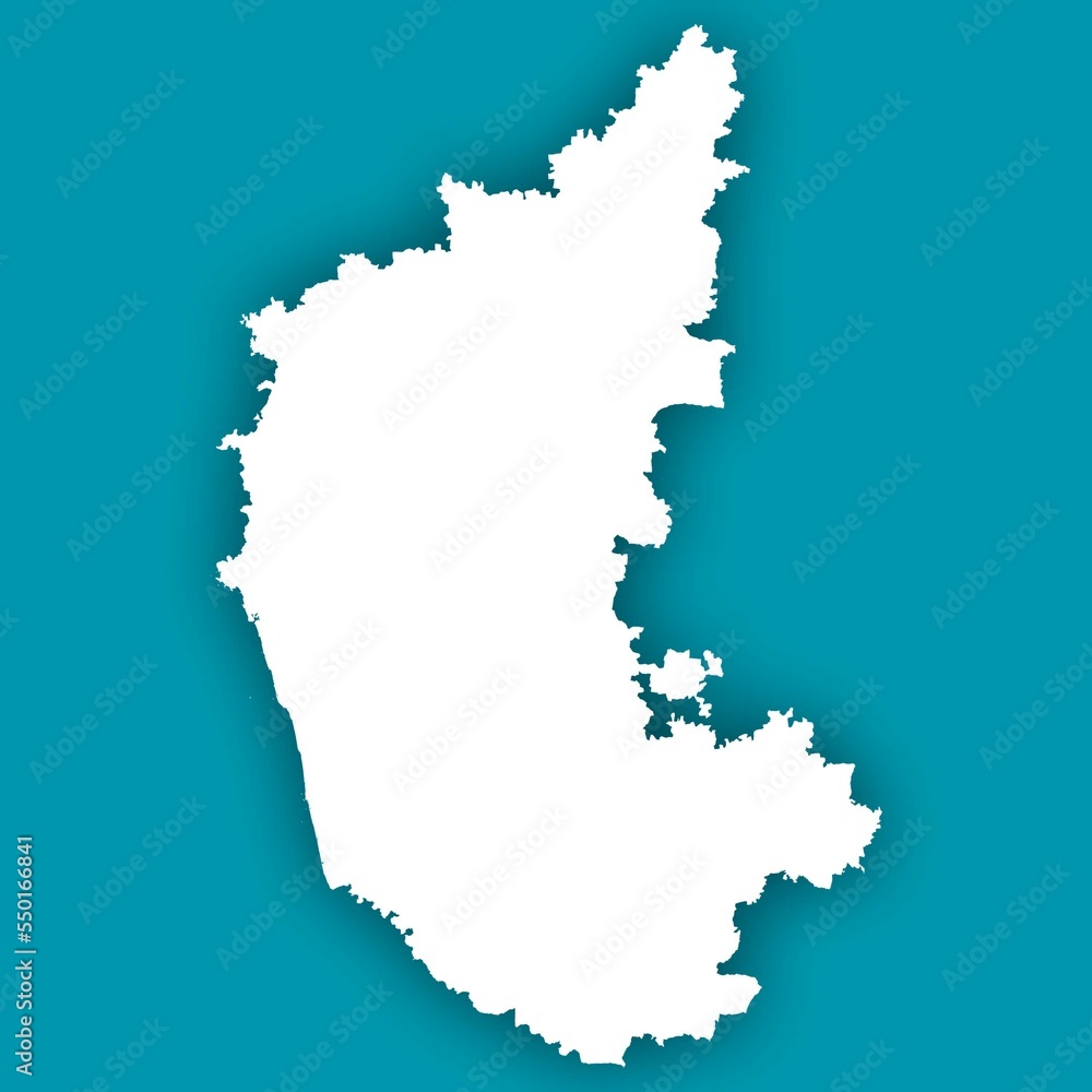 Karnataka State Map Image Stock Illustration | Adobe Stock