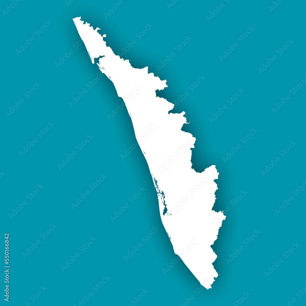 Kerala State Map Image Stock Illustration | Adobe Stock
