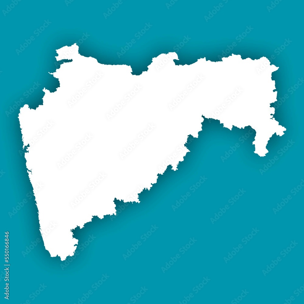 Maharashtra State Map Image Stock Illustration | Adobe Stock