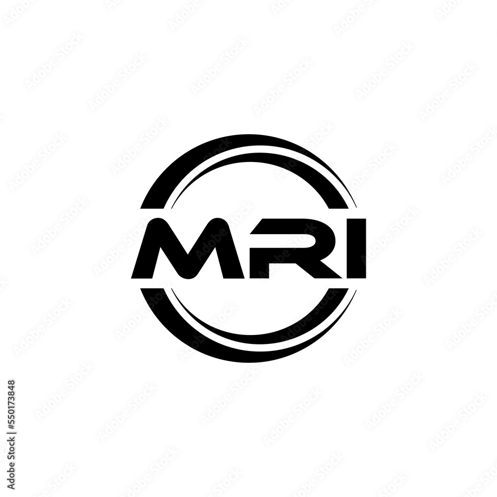 MRI letter logo design with white background in illustrator, vector ...