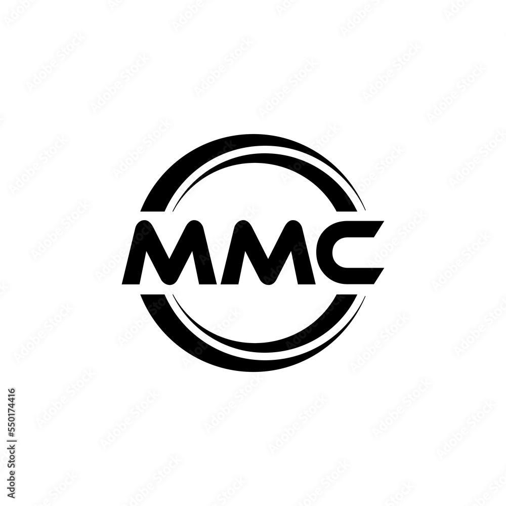 MMC letter logo design with white background in illustrator, vector ...