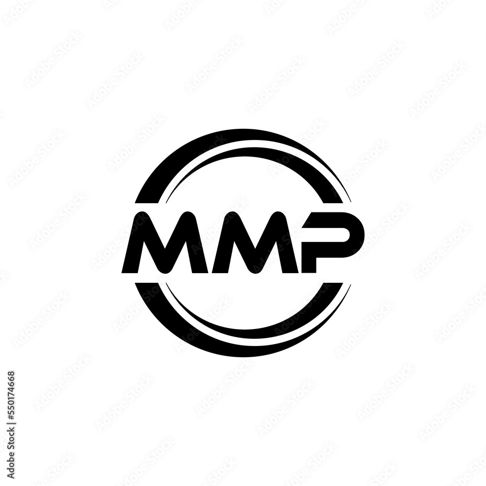 MMP letter logo design with white background in illustrator, vector ...