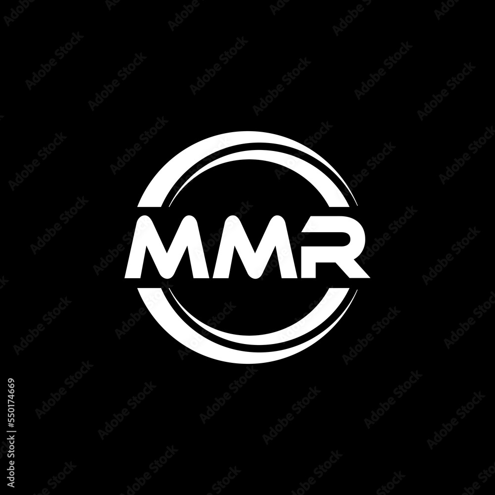 MMR letter logo design with black background in illustrator, vector ...