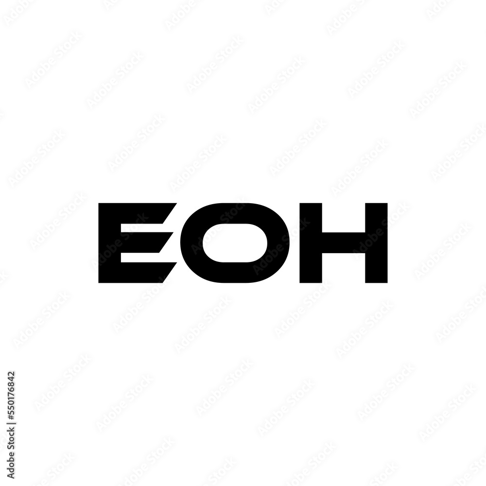 EOH letter logo design with white background in illustrator, vector ...