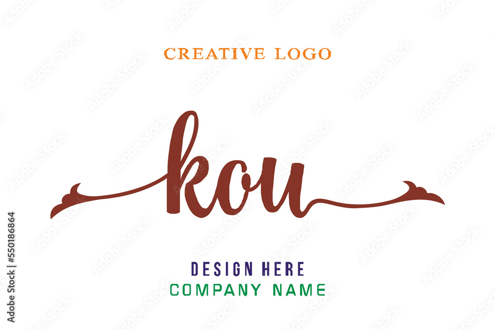 KOU lettering, perfect for company logos, offices, campuses, schools ...