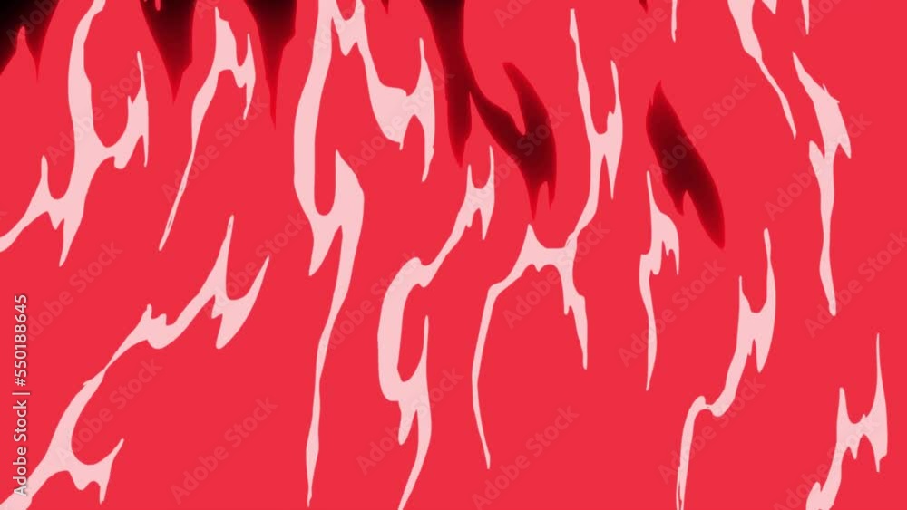Red comic flaming fire effects transitions on black background. Cartoon ...
