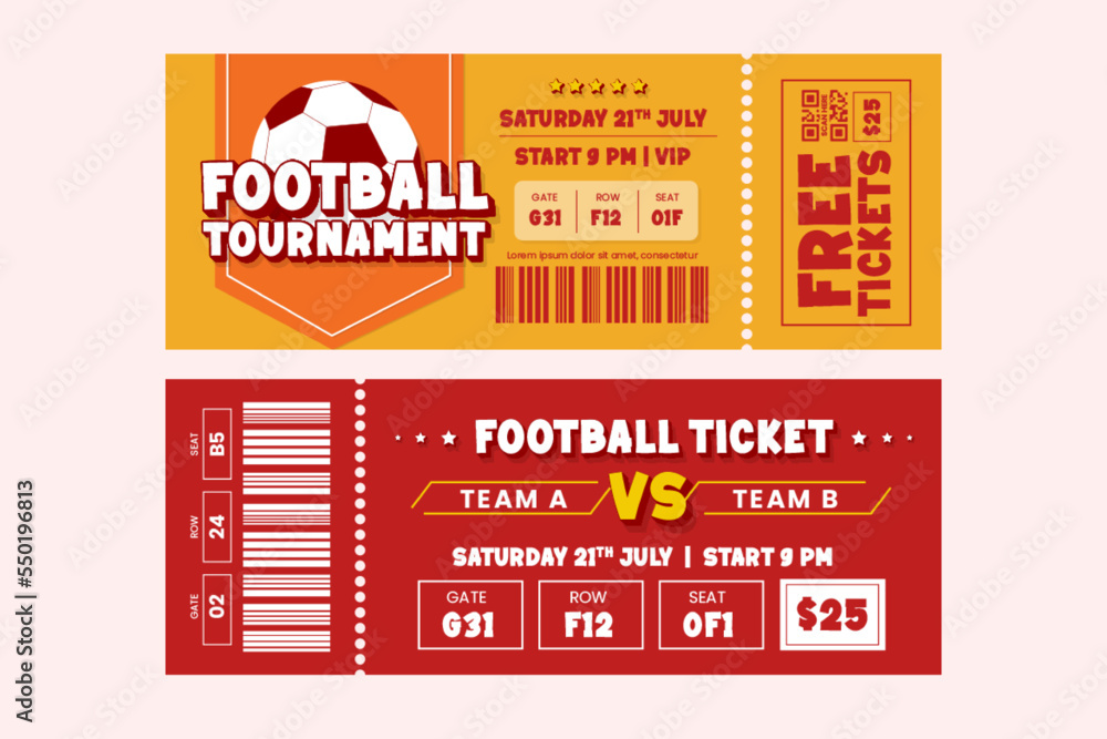 Football Ticket Template