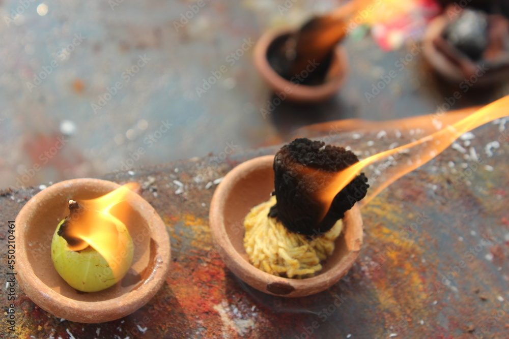 Light of Diwas in front of god Stock Photo | Adobe Stock