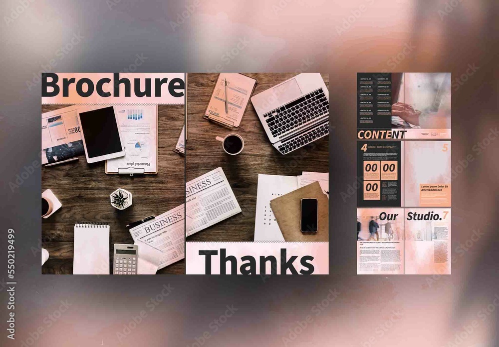 Aesthetic Company Brochure Stock Template | Adobe Stock