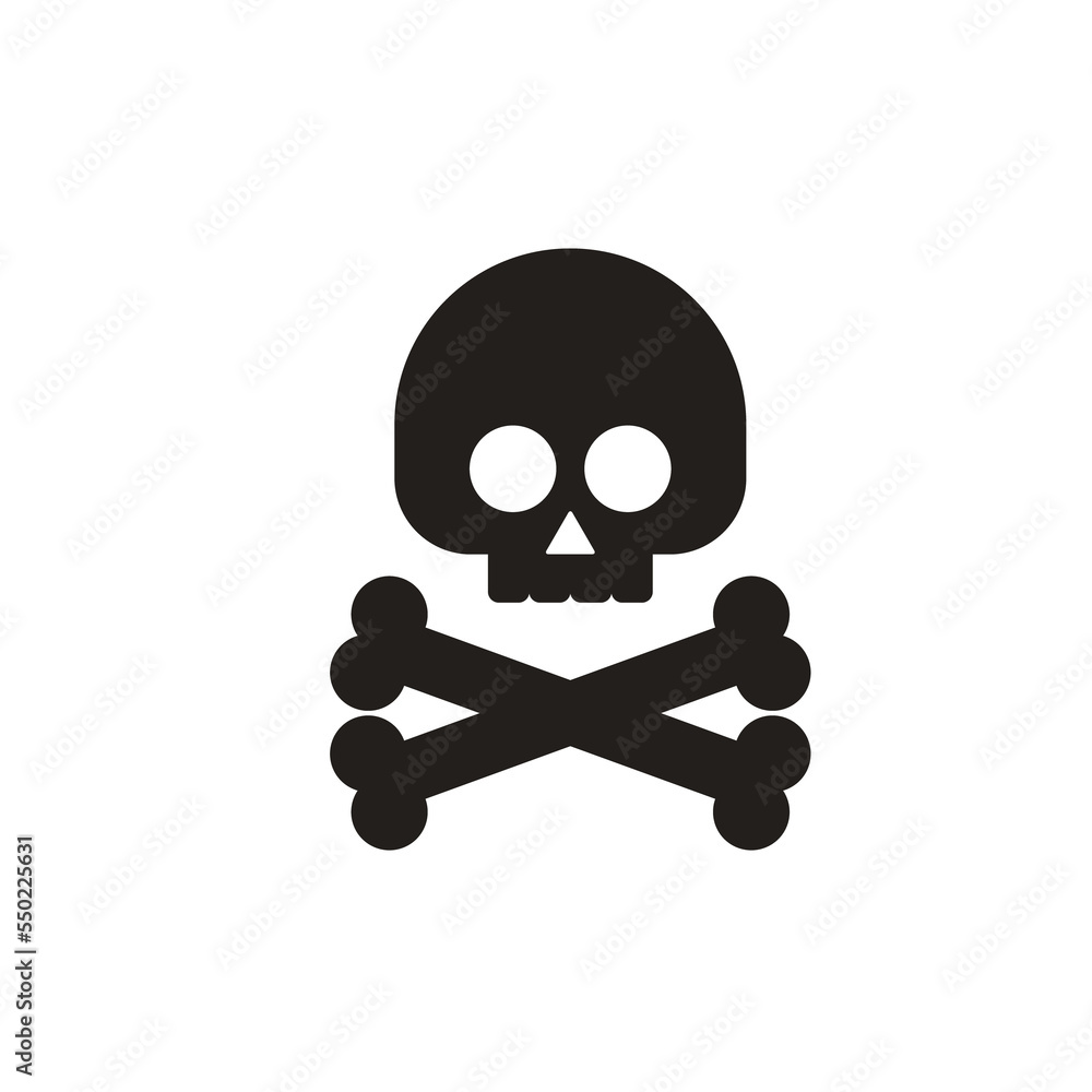 Skull and Crossbones Icon. Format png. Stock Illustration | Adobe Stock