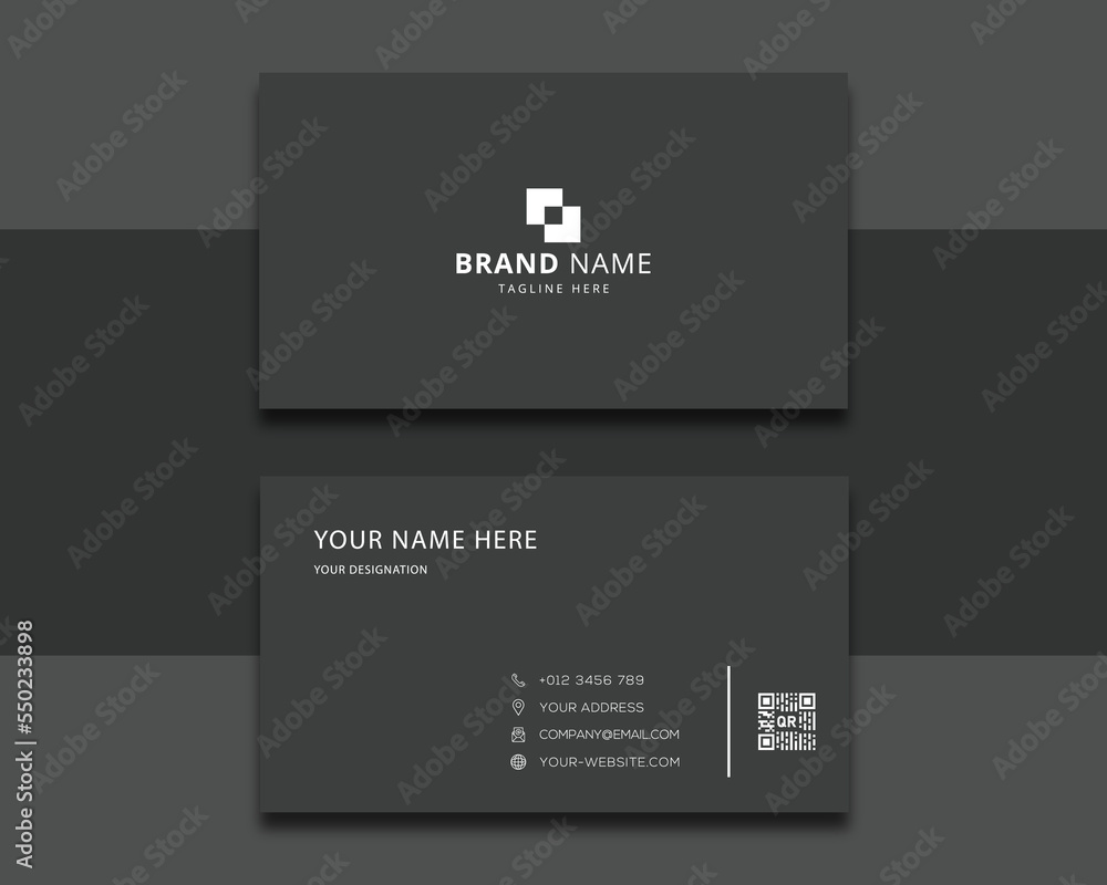 Poster Business card design template, Clean professional business card ...