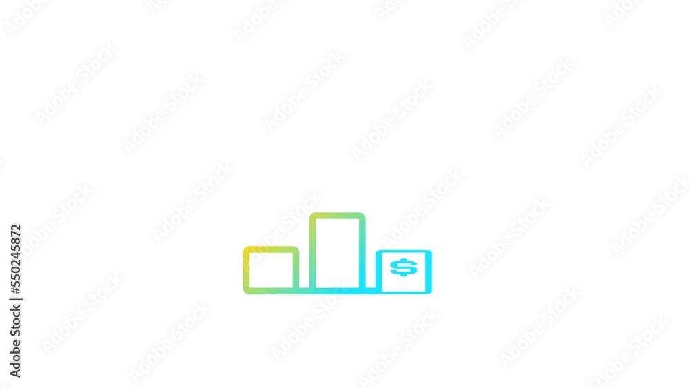 Animated sale bonus gradient ui icon. Salesman reward. Seamless loop HD ...