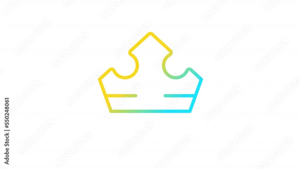 Animated VIP bonus gradient ui icon. Customer privileges. Seamless loop ...