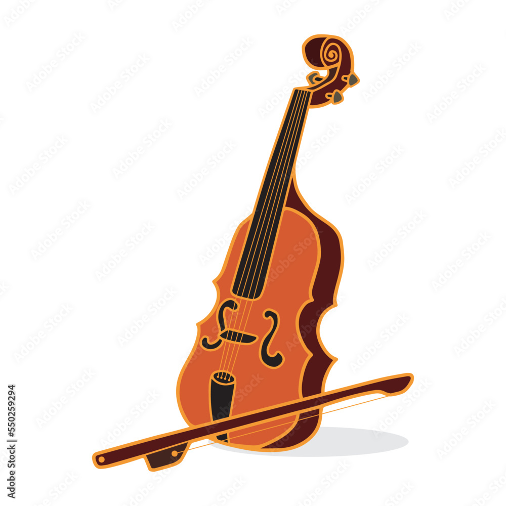 Classic brown Violin, Stringed musical instruments. Element design for ...