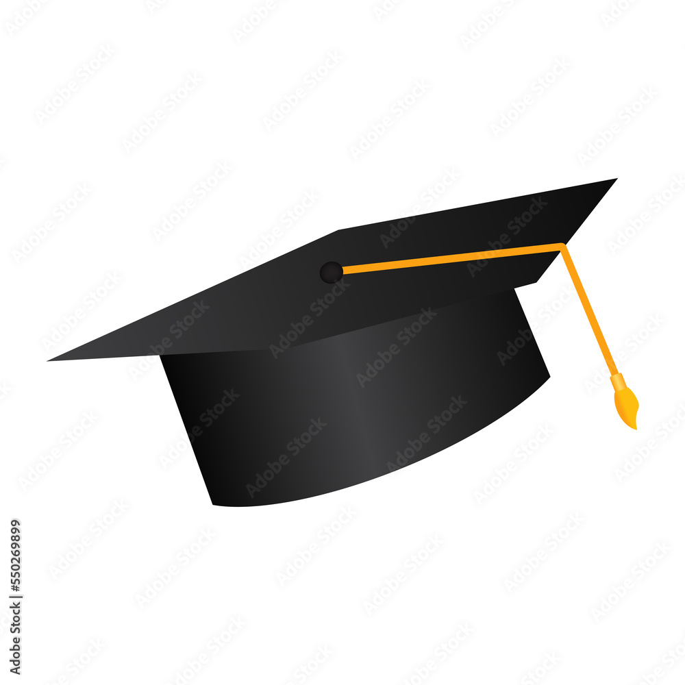 graduation hat illustration Stock Photo | Adobe Stock