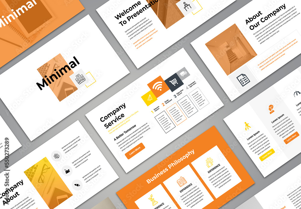 Minimal Presentation Layout Stock Template | Adobe Stock